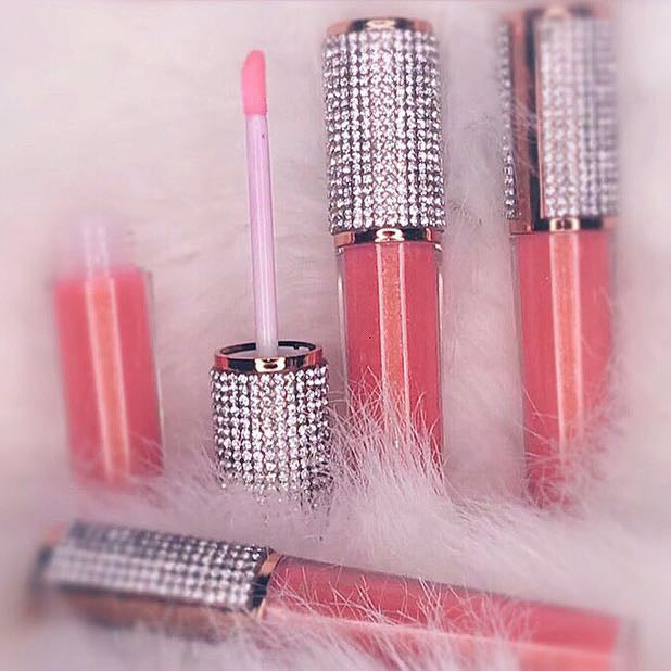 20 pack Gold Bling with Rhinestones lip gloss tube – AmorixDirect